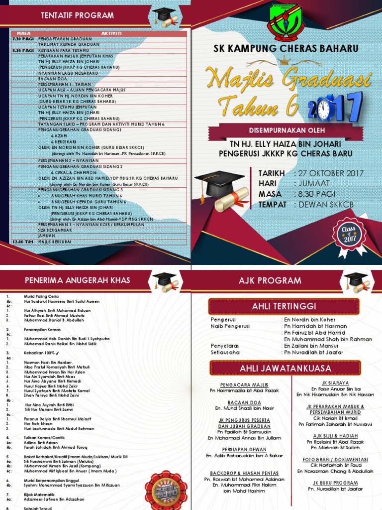 Buku Program Graduasi Tahun 6 2017 | PDF