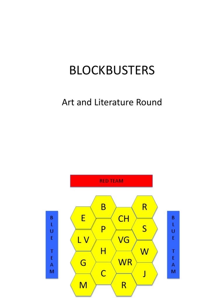 Blockbusters: Art and Literature Round | PDF | Earth | Blood