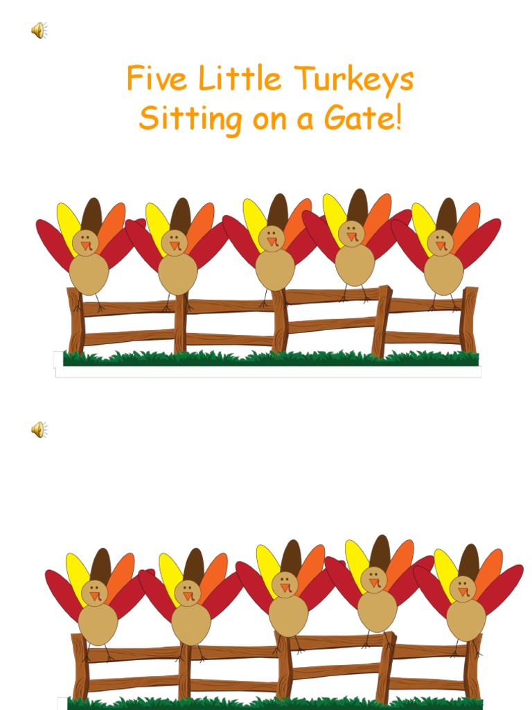 Five Little Turkeys Sitting On A Gate! | PDF | Mystery, Thriller ...
