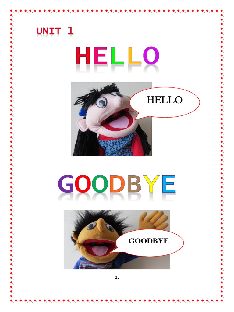 Hello and Goodbye Activities for Kids | PDF | Language Arts ...