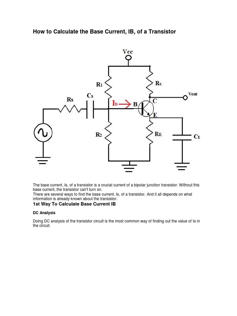 How To Calculate The Base Current | PDF | Science & Mathematics