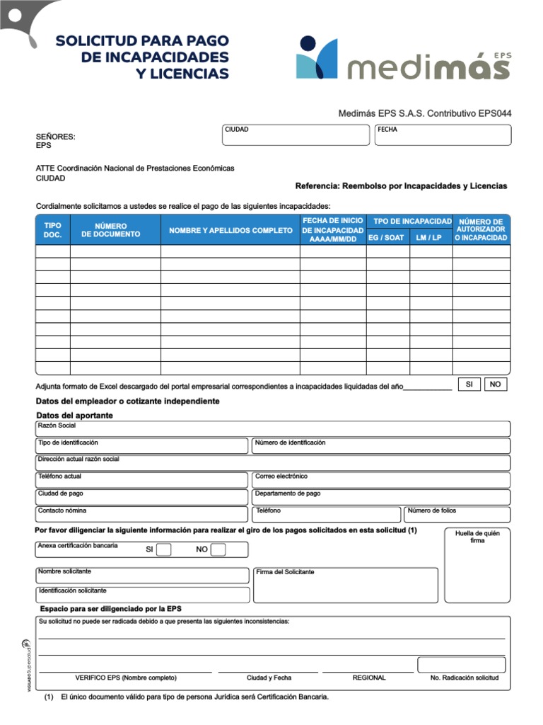 Pago Incapacidades Medimas | PDF | Pagos | Bancos