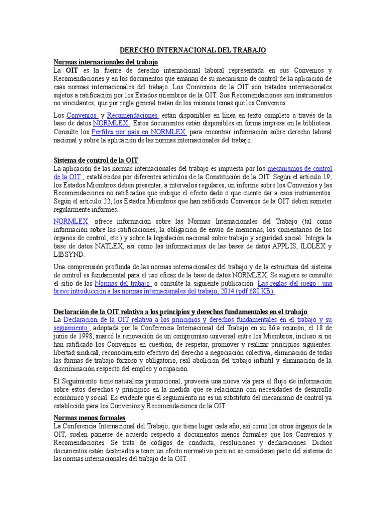 Derecho Internacional Del Trabajo – LBBJ