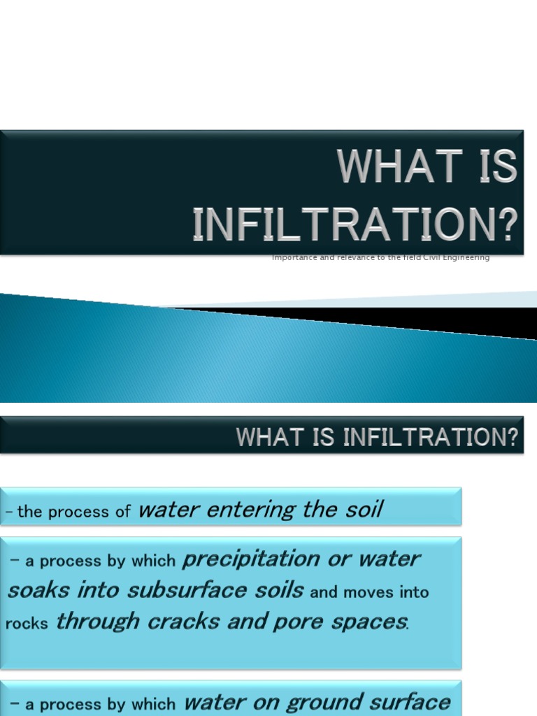 Infiltration Measurement | PDF