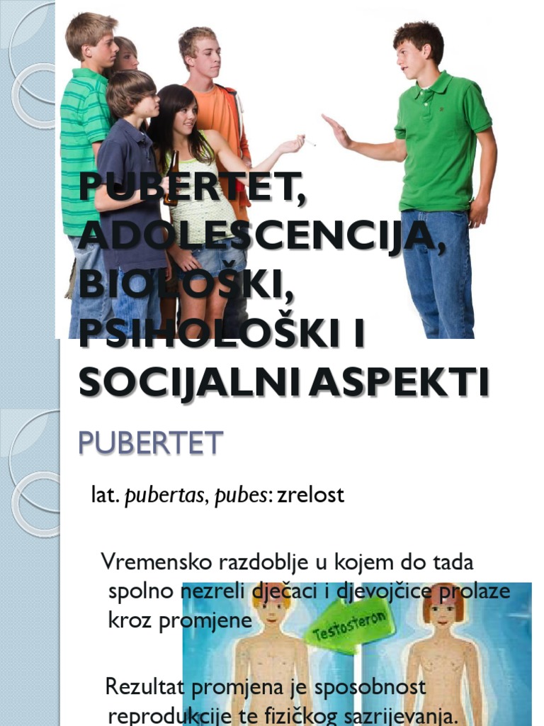 Pubertet Adolescencija Biološki Psihološki I | PDF
