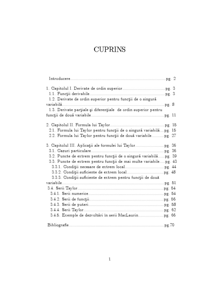 Formula Lui Taylor Si Aplicatii | PDF
