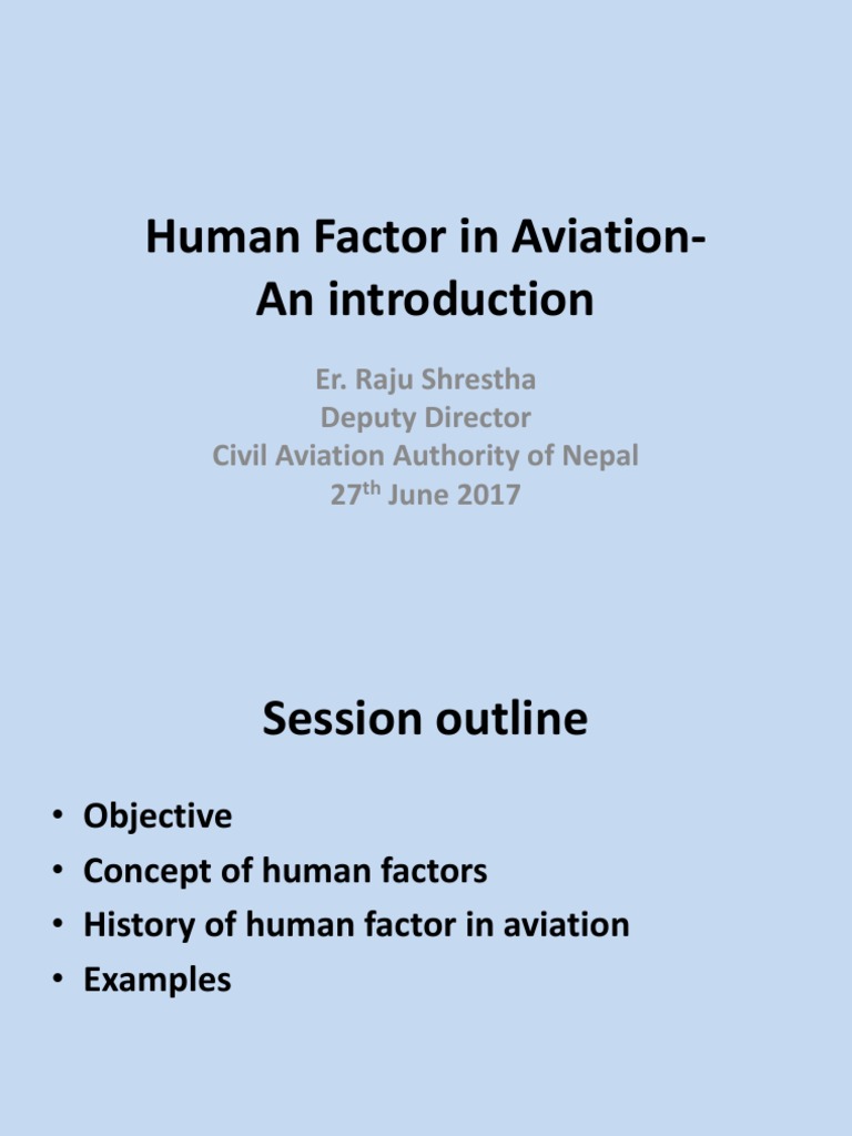 Human Factor | PDF | Aviation Safety | Human Factors And Ergonomics