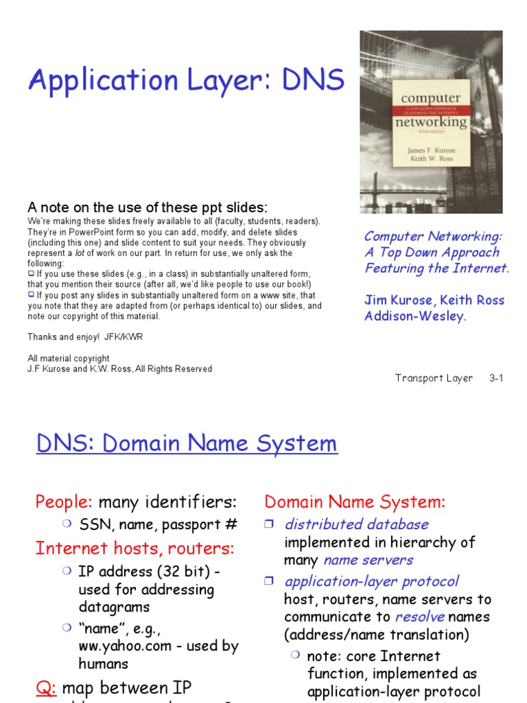 5 Application Layer Dns Pdf Domain Name Networking Standards