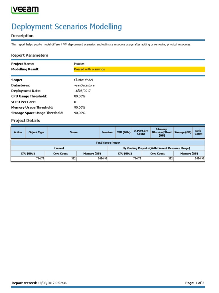 Deployment Scenarios Modelling | PDF | Computer Data Storage | Central ...