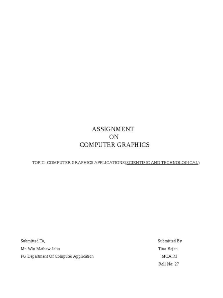 Graphics Ass Gnment | PDF | Visualization (Graphics) | Image Scanner