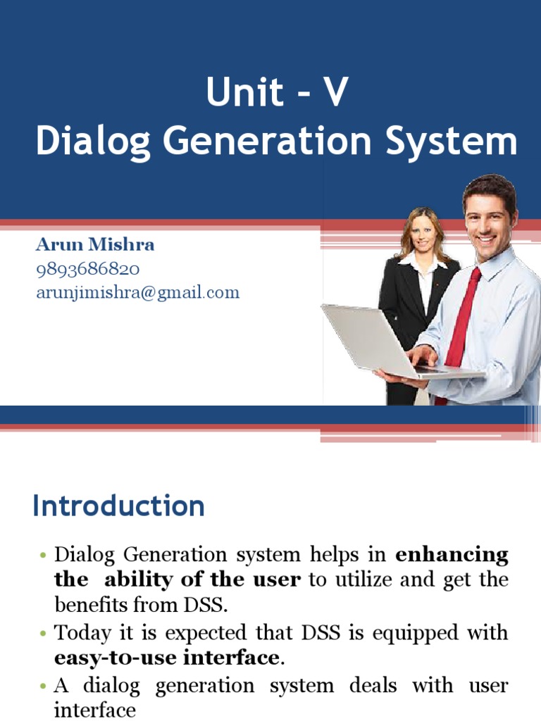 Unit - V Dialog Generation System | PDF | User Interface | Icon (Computing)