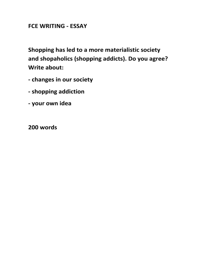 Fce Writing - Essay | PDF
