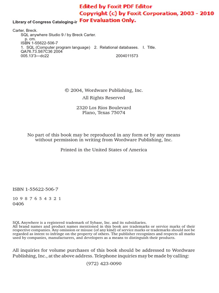 Library of Congress Cataloging-in-Publication Data | PDF