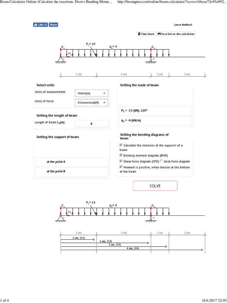 ZADATAK1 - Greda Sa Prepustom - BEAMGURU - Beam Calculator Online | PDF ...
