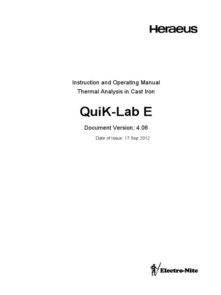 QuiK-Lab E 4 06 Eng | PDF | Electrostatic Discharge | Thermal Analysis
