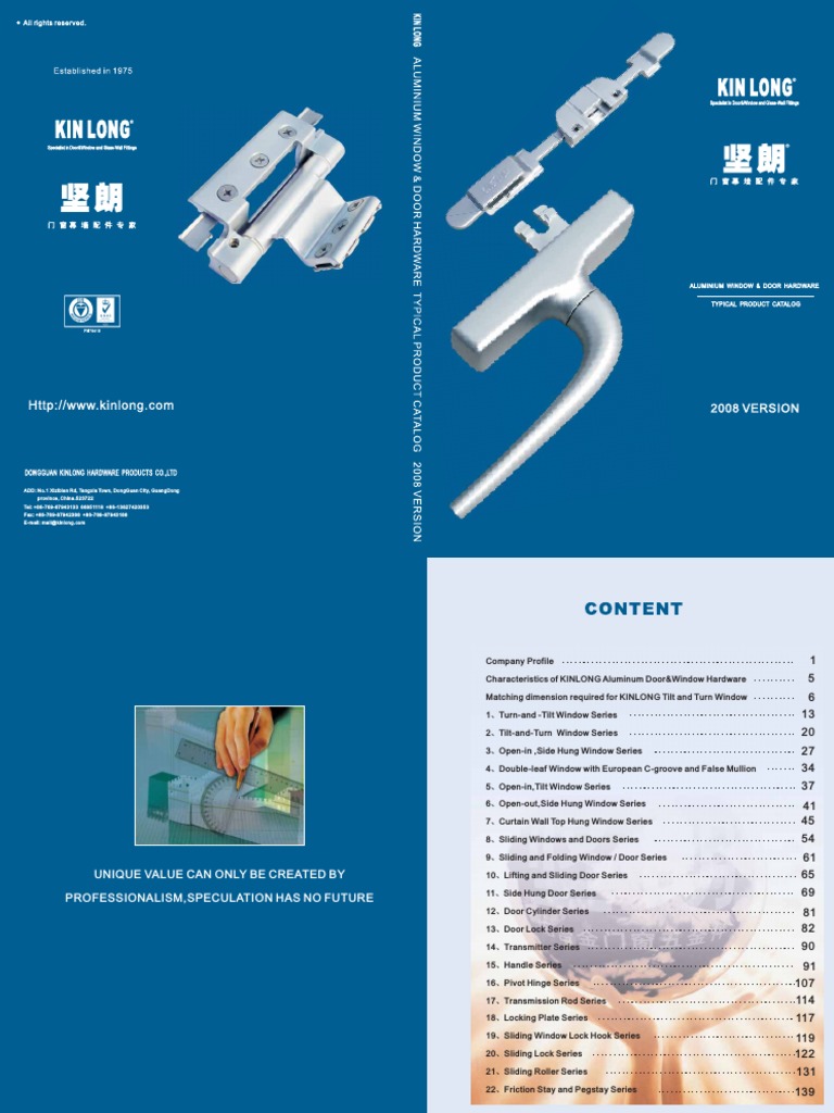 Aluminium Window and Door Hardware Fittings | PDF | Window | Door
