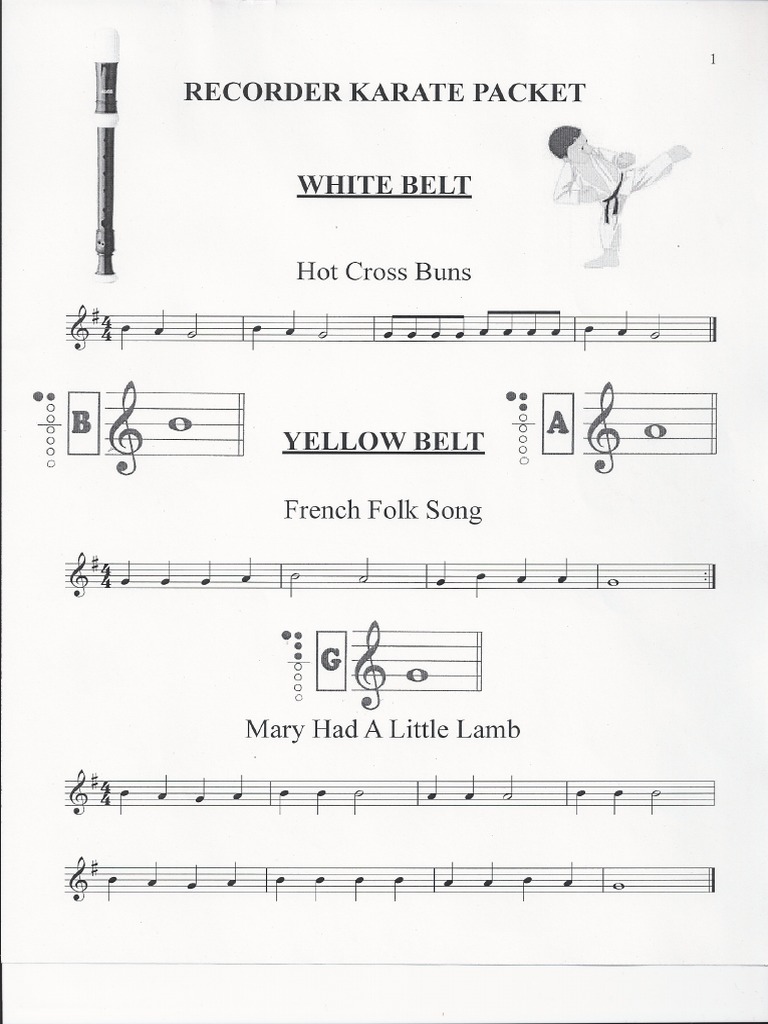 Recorder Karate Packet PDF | PDF