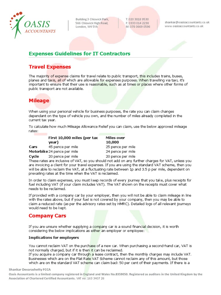 Expenses Guidelines - Travel and Substitance | PDF | Fuel Economy In ...