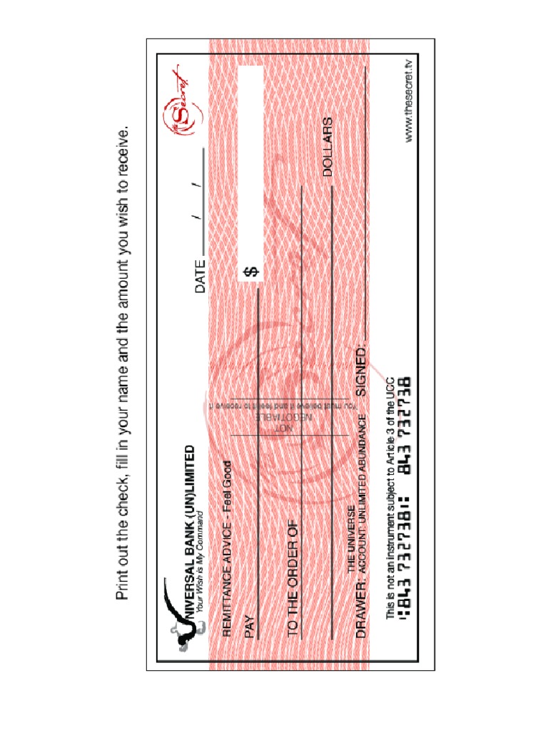 The Secret Cheque | PDF
