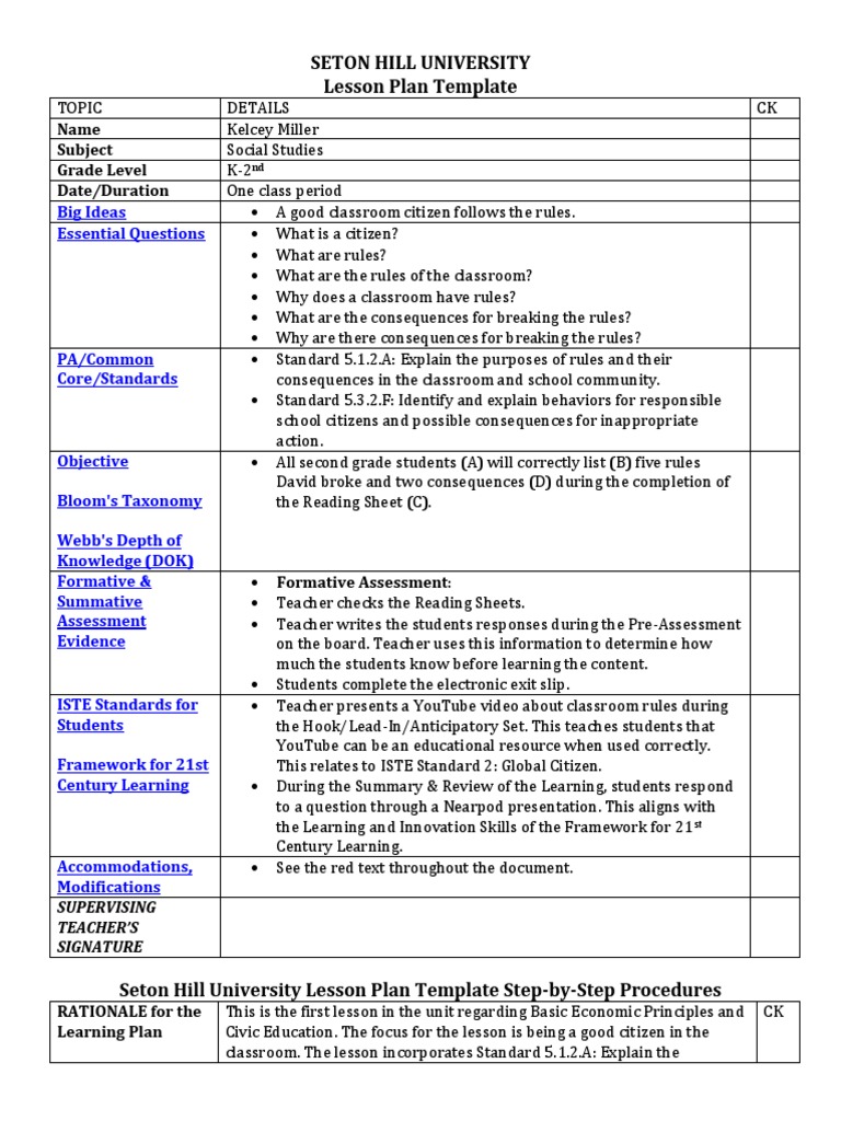 Case Study Lesson Plan | PDF | Educational Assessment | Teachers
