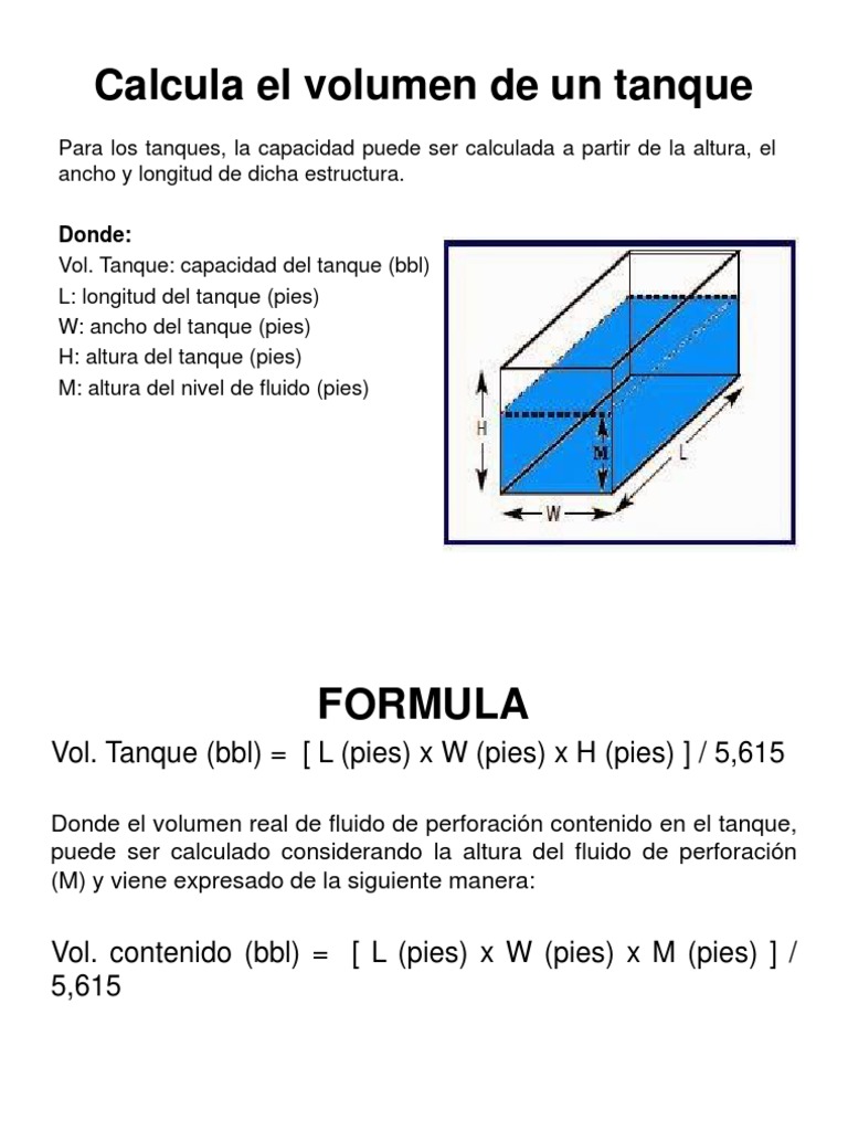 Calcula El Volumen de Un Tanque | PDF