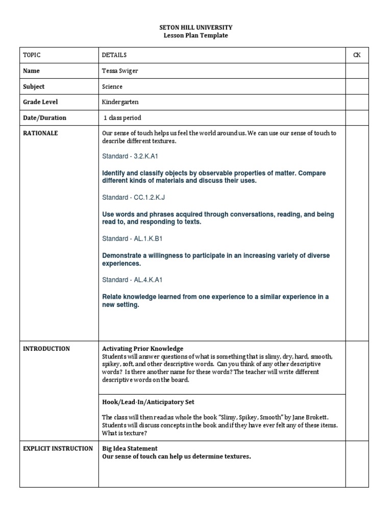Lesson Plan 4 | PDF | Lesson Plan | Cognition