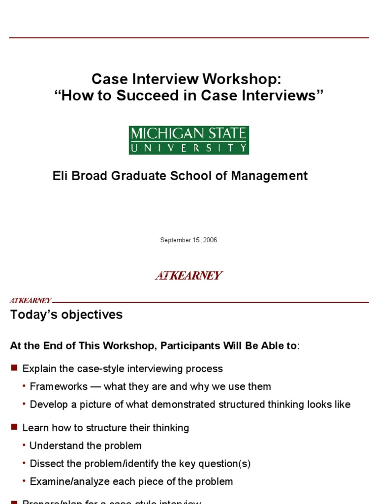 A.T.kearney Case Prep Oct 2006 | PDF