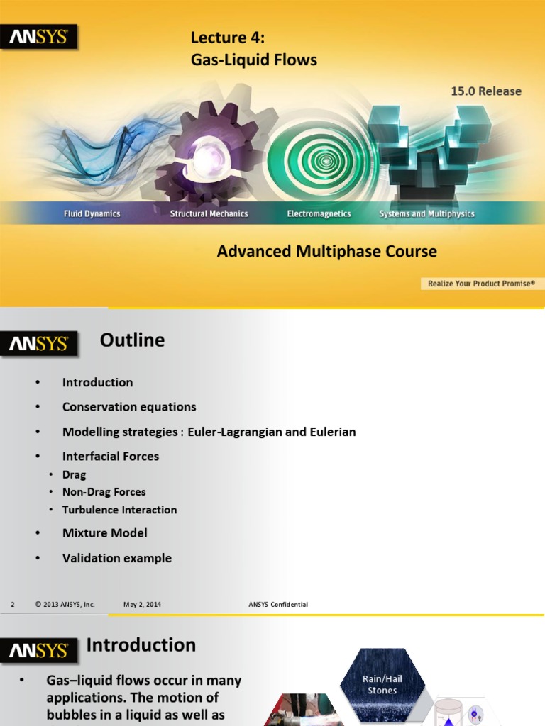 Fluent Multiphase 15.0 L04 Gas Liquid Flows | PDF | Drag (Physics ...