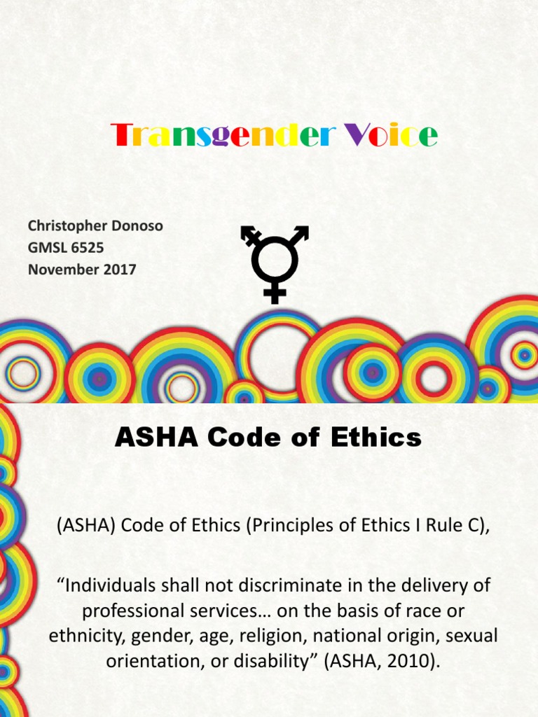 Transgender Voice Presentation | PDF | Transsexual | Transgender