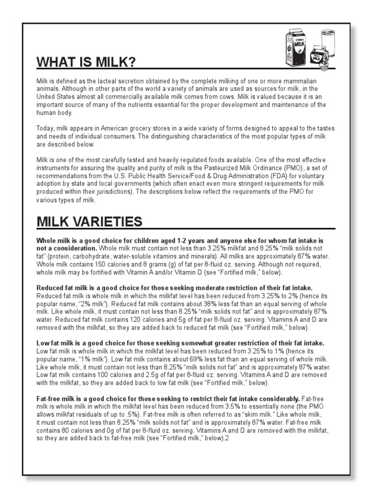 What Is Milk | PDF | Milk | Powdered Milk