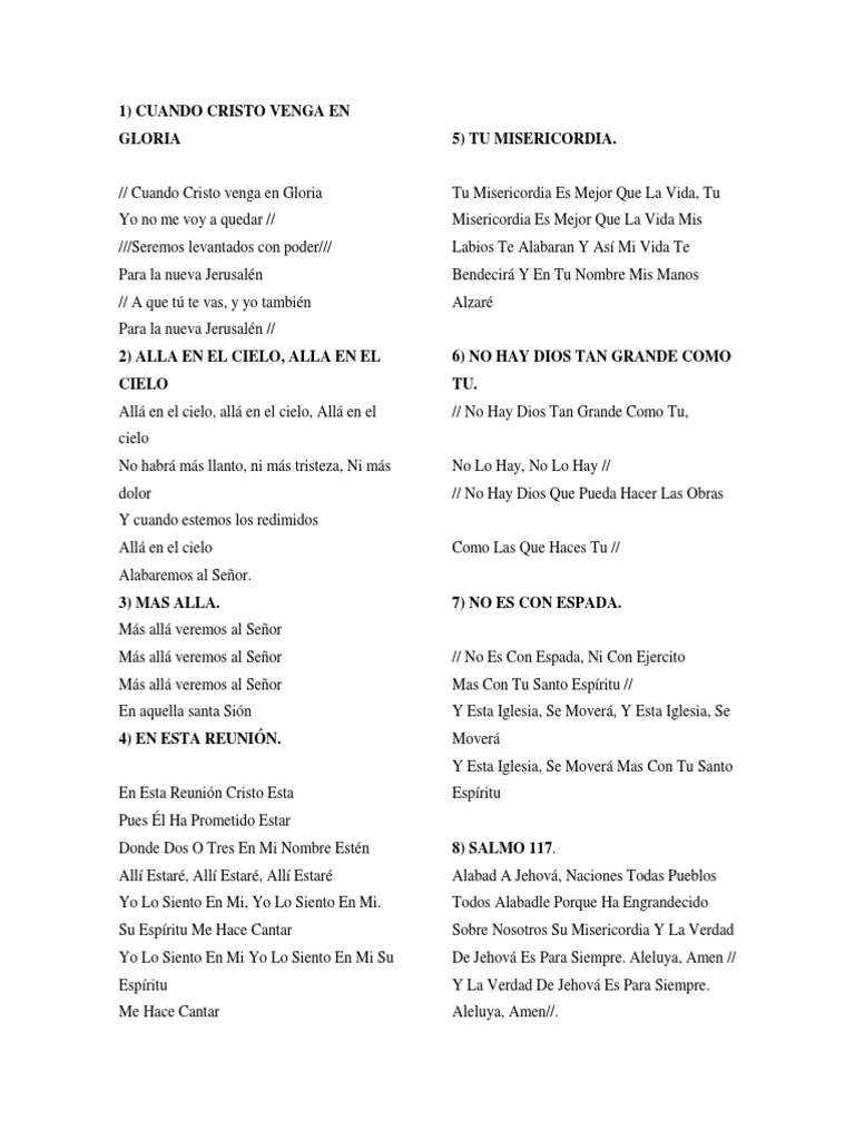 CORITOS | PDF | Dios en el cristianismo | Cristo (título)