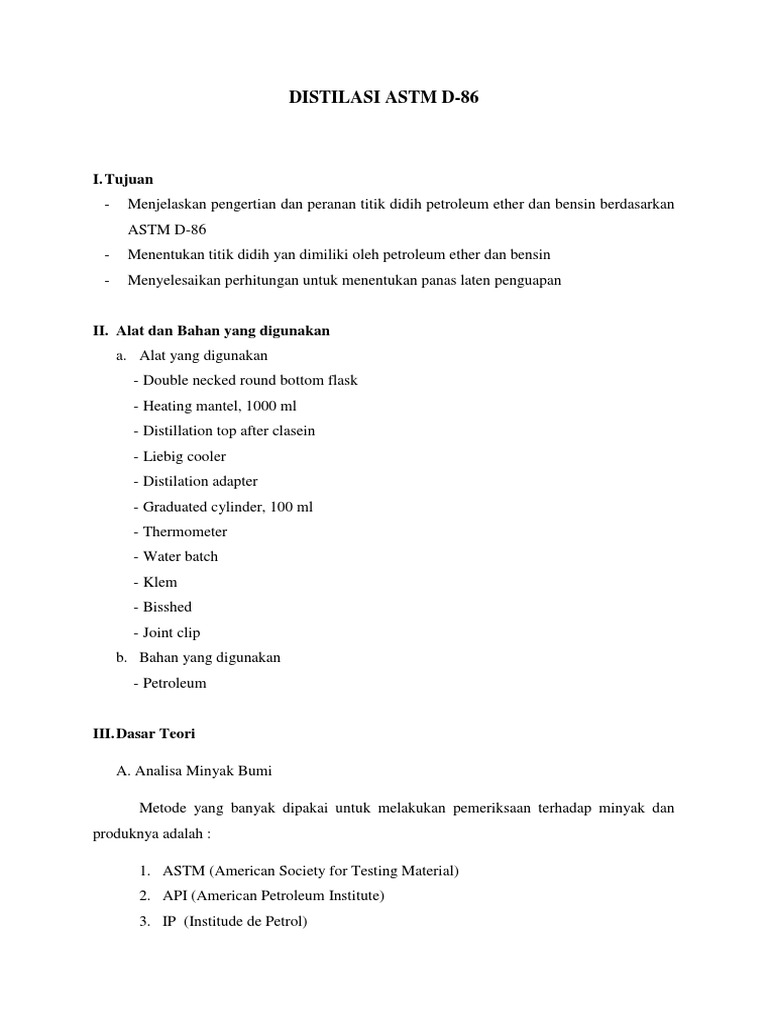ASTM D-86 ANALISIS | PDF