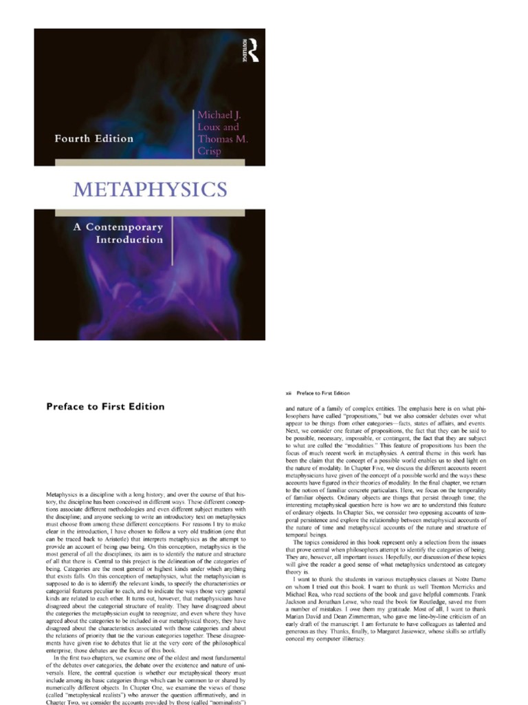 Loux, Michael & Crisp, Thomas - Metaphysics - A Contemporary ...