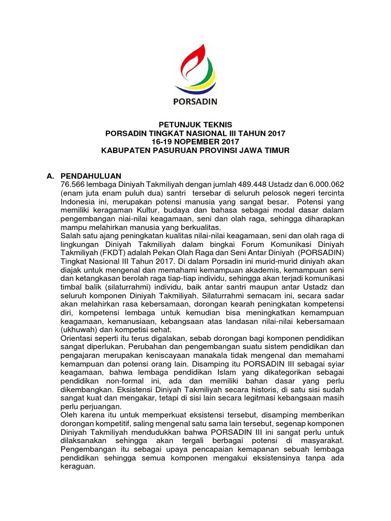 Logo PORSADIN 2017 untuk Diniyah | PDF