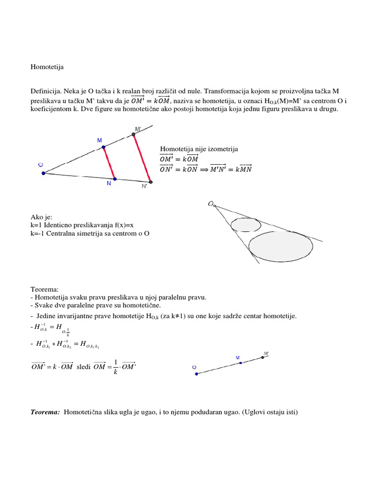 Homotetija Zadaci | PDF