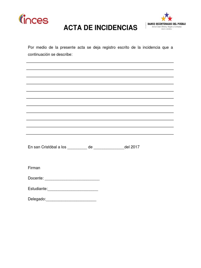 Formatos de Retardo e Incidencias | PDF