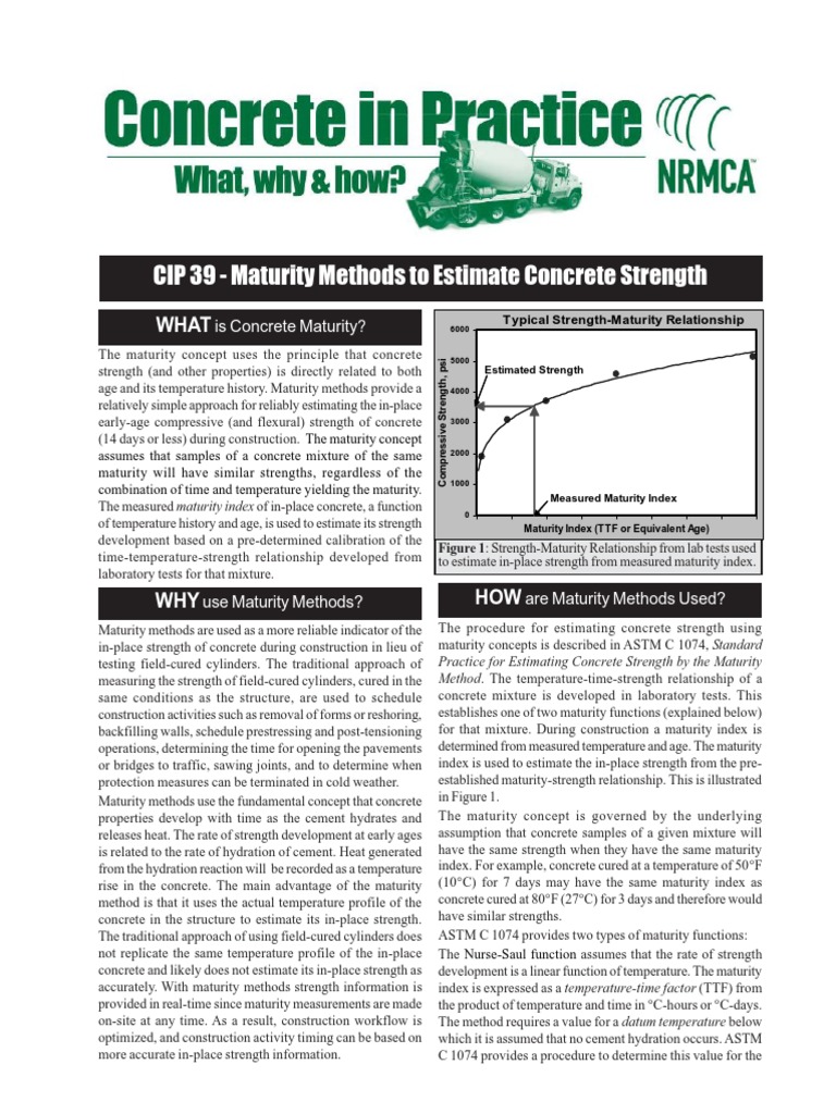 Concrete Maturity Methods Guide | PDF | Strength Of Materials | Concrete