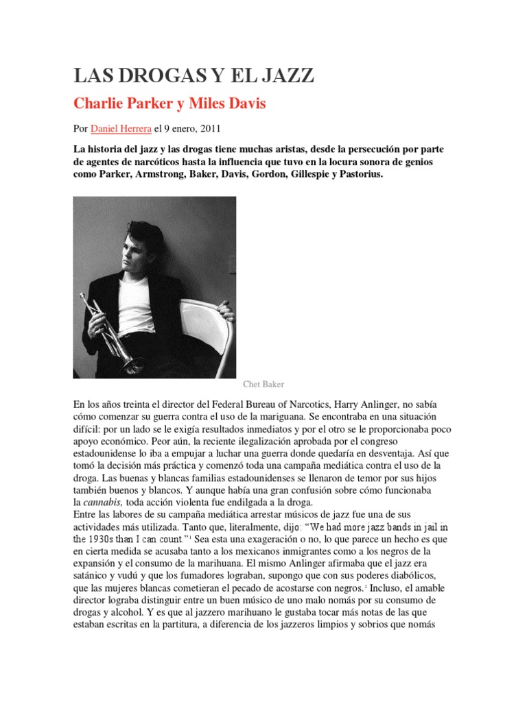 Las Drogas y El Jazz | PDF | Jazz | Heroína