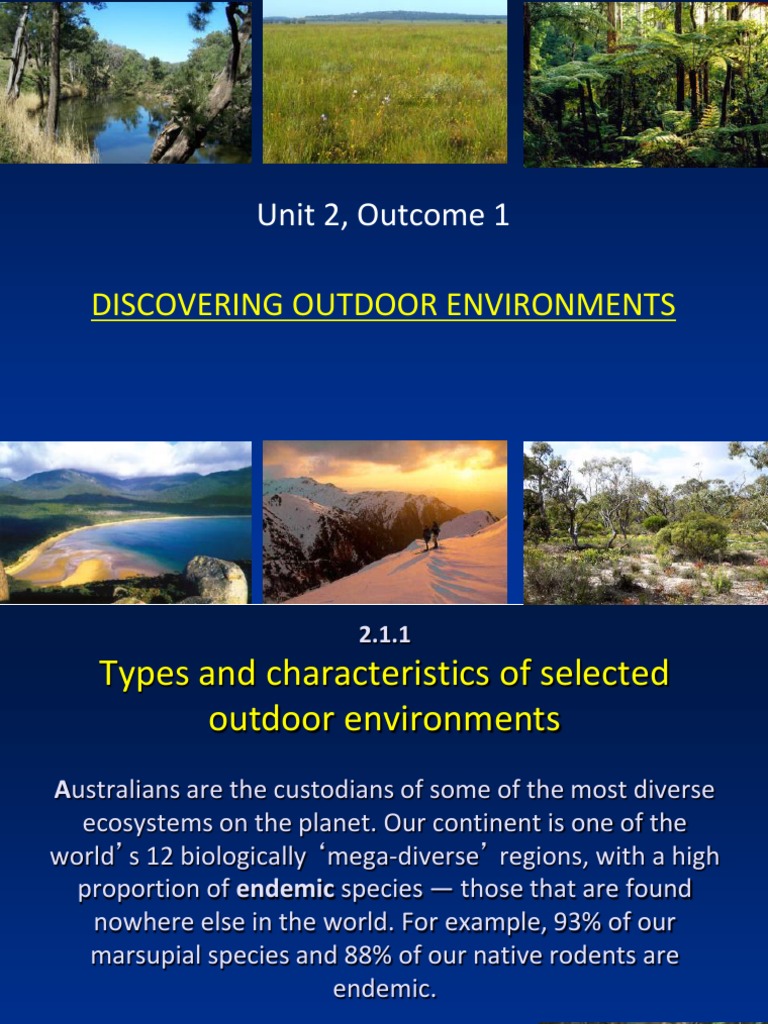 Types and Characteristics of Outdoor Environments | PDF | Coast | Forests