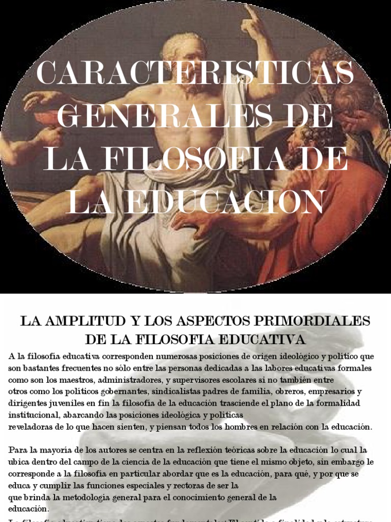 Características de la Filosofía Educativa | PDF | Filosofía de la ...