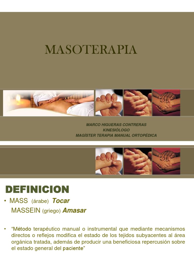 Clase 2 - Masoterapia 2016 | PDF | Masaje | Músculo