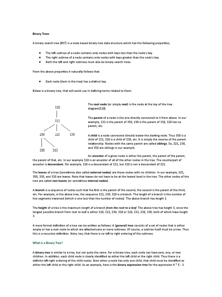 Binary Trees: What Is A Binary Tree? | PDF | Computer Data ... Binary Trees: What Is A Binary Tree? | PDF | Computer Data ...