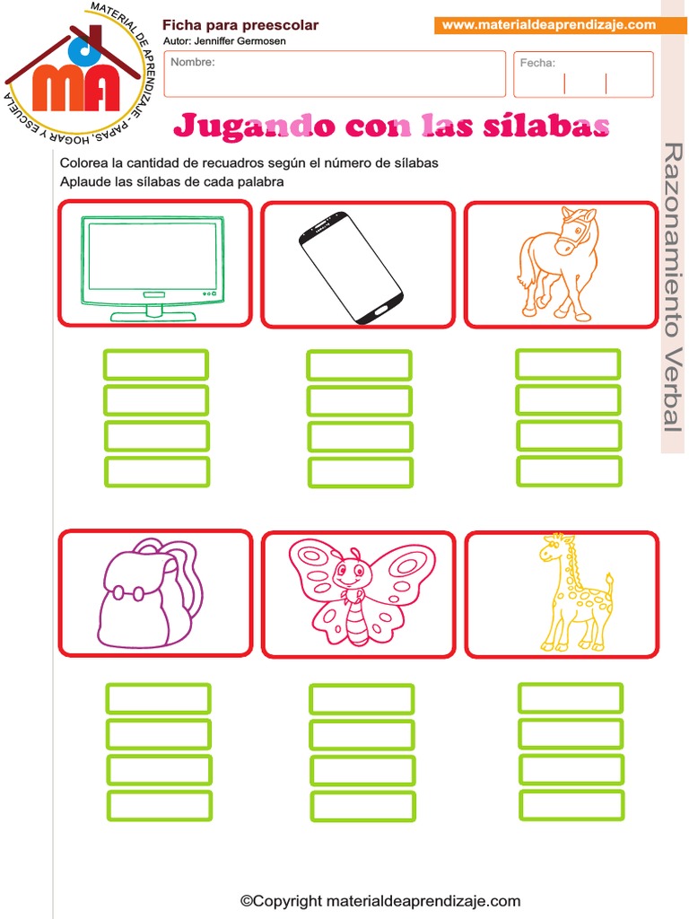 12 Jugando Con Las Sílabas PDF | PDF
