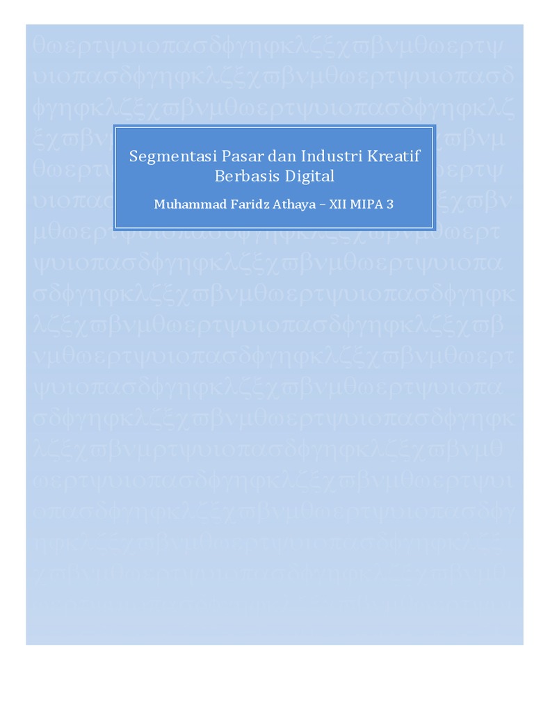 Segmentasi Pasar dan Manfaatnya | PDF | Bisnis | Pengelolaan Keuangan ...