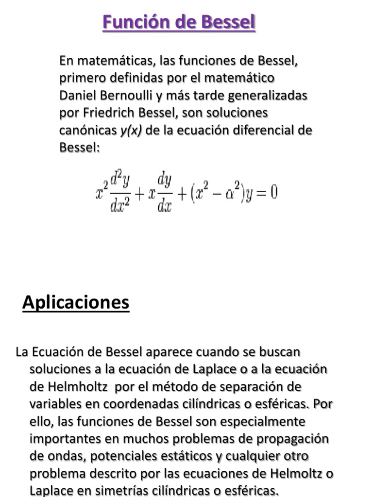 Función de Bessel | PDF | Análisis complejo | Ecuaciones