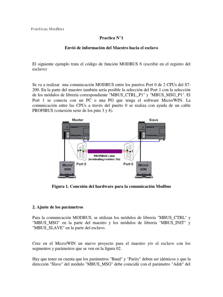 Prácticas Modbus | PDF | Puntero (Programación de computadora ...