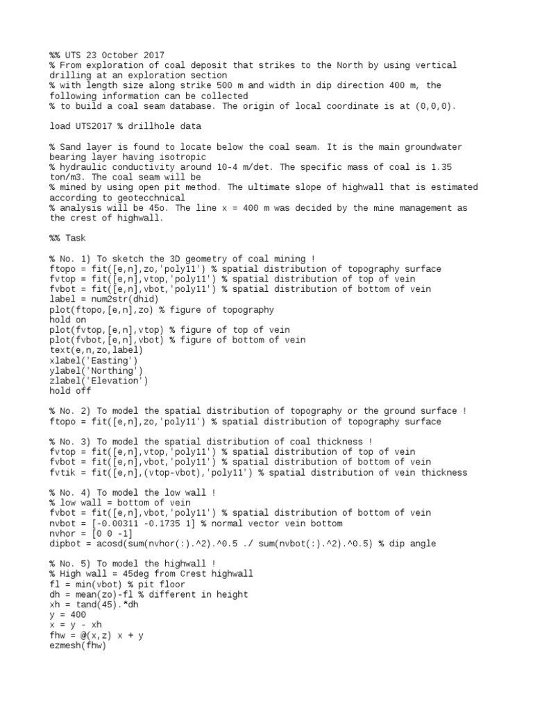 Nia (Exam Mid) | PDF | Coal Mining | Gradient