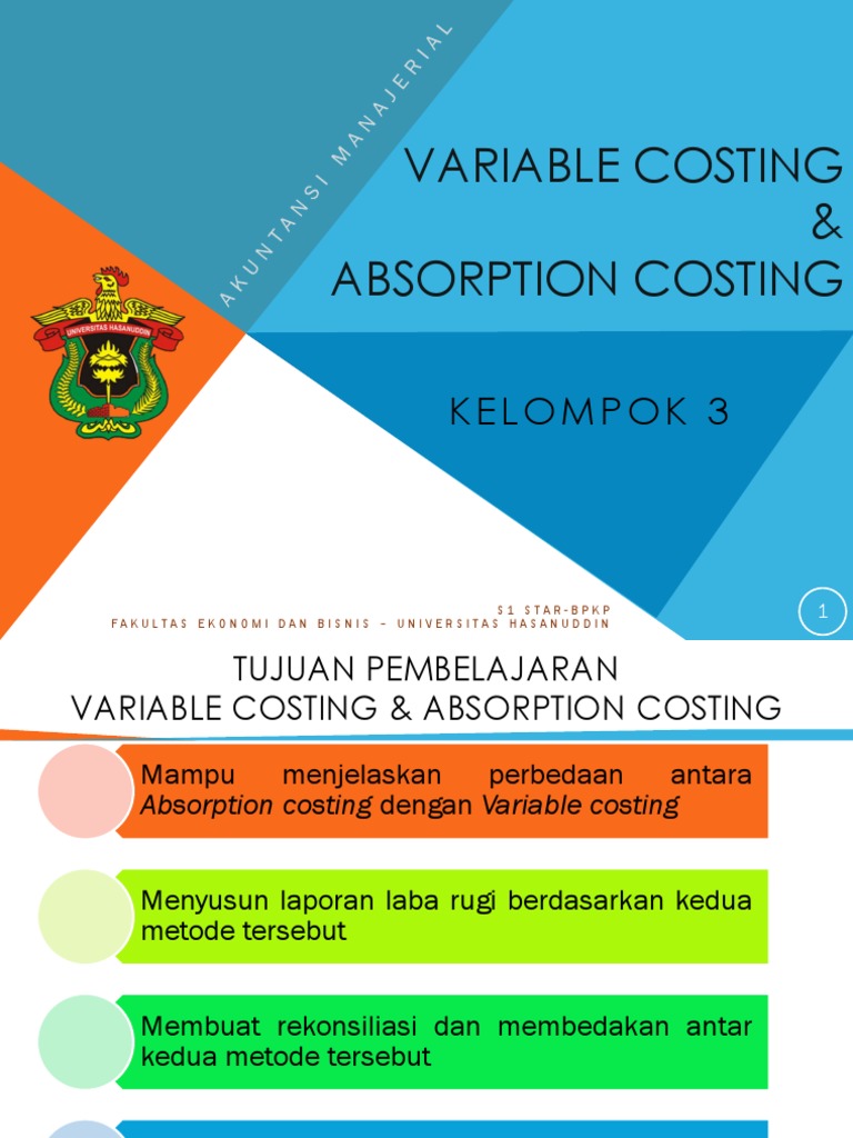 3 Absorption Costing Dan Variabel Costing | PDF