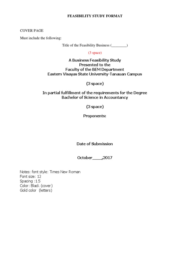Feasibility Study Format | PDF | Printer (Computing) | Marketing