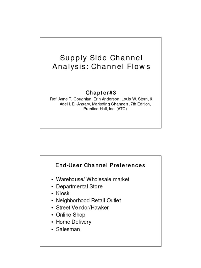Channel Flows in Marketing Analysis | PDF | Retail | Warehouse
